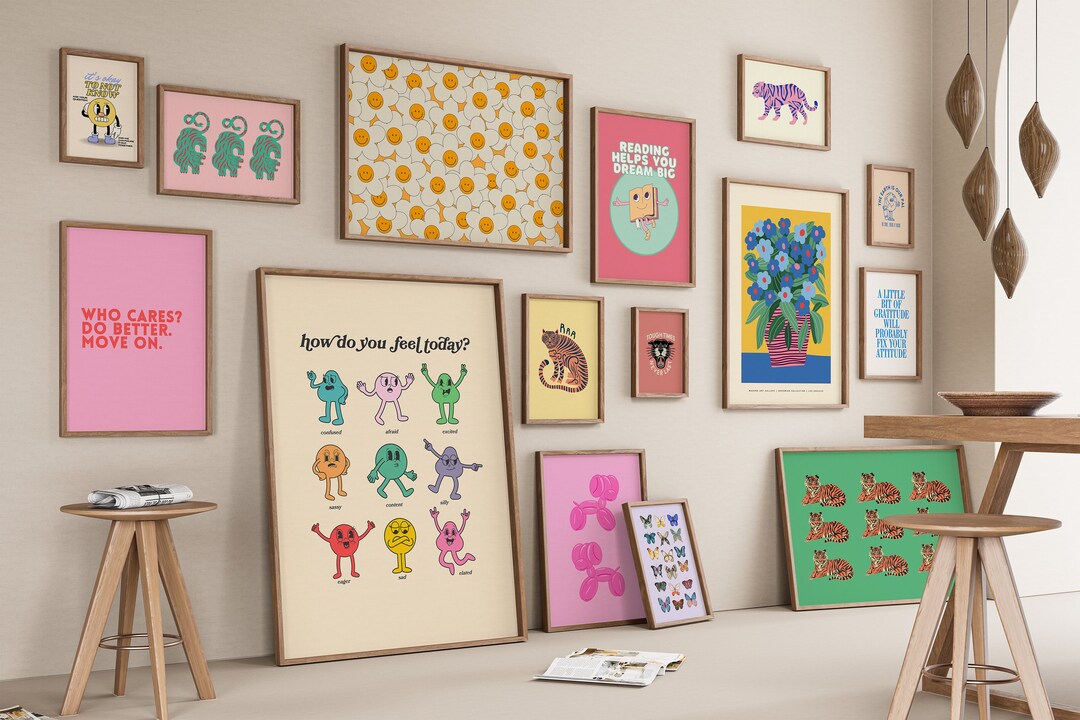 Kids Gallery Wall Set, Set of 15 Prints, Classroom Print Set, Classroom ...