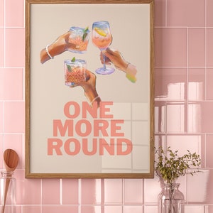 One More Round-digital Download-martini Art-retro Print-cheers Art ...