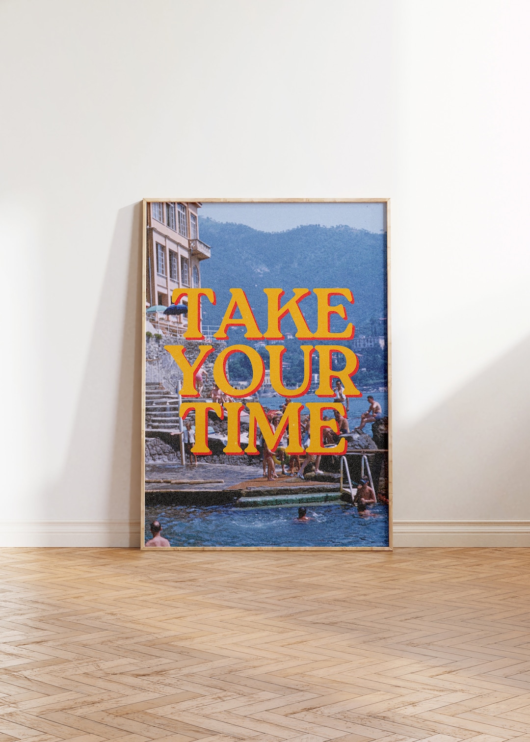Take Your Time, Retro Photo Art Print, Preppy Art, Bar Cart Decor ...