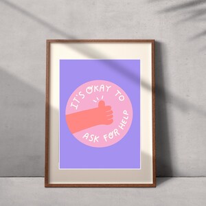 Ask for Help-classroom Art Decor-digital Prints-wall Art Print ...