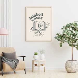 Classroom Art Decor-book Wall Art-retro-poster Print-booked and Busy ...