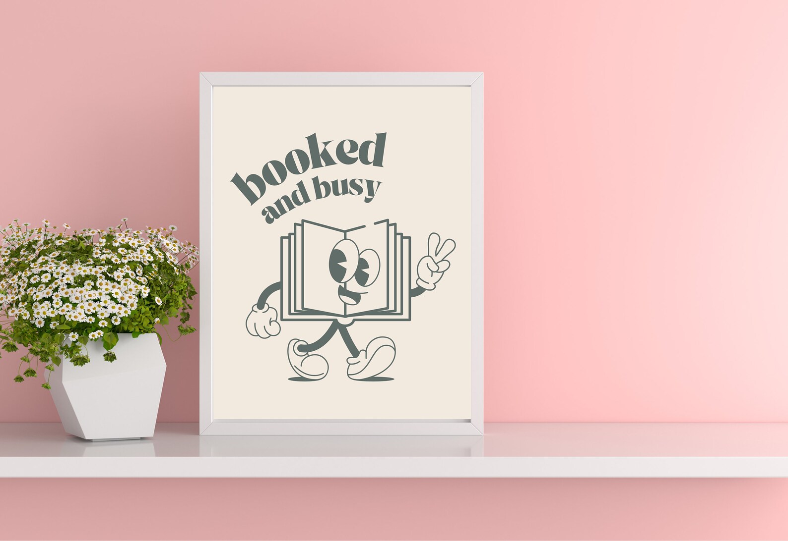 Classroom Art Decor-book Wall Art-retro-poster Print-booked and Busy ...