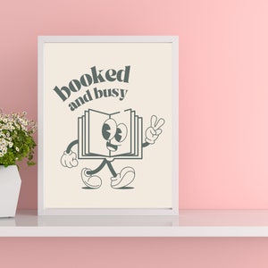 Classroom Art Decor-book Wall Art-retro-poster Print-booked and Busy ...