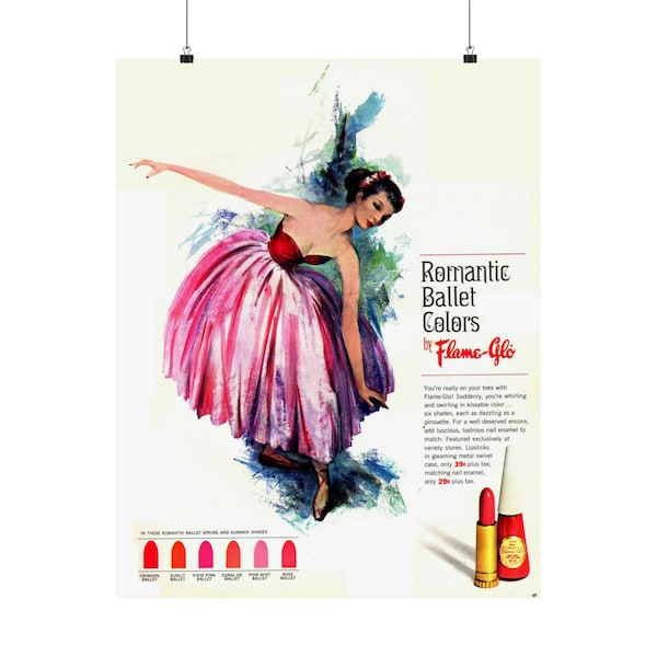 Ballerina Ad Poster - Etsy
