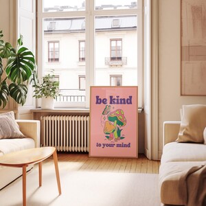 Be Kind to Your Mind-classroom Art Decor-digital Download-wall Print ...