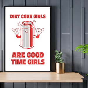 Diet Coke Digital Download-wall Print-retro-best Diet Coke Art-large ...