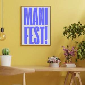 Manifest Art Print, Manifesting Posters, Inspirational Quote, Digital ...