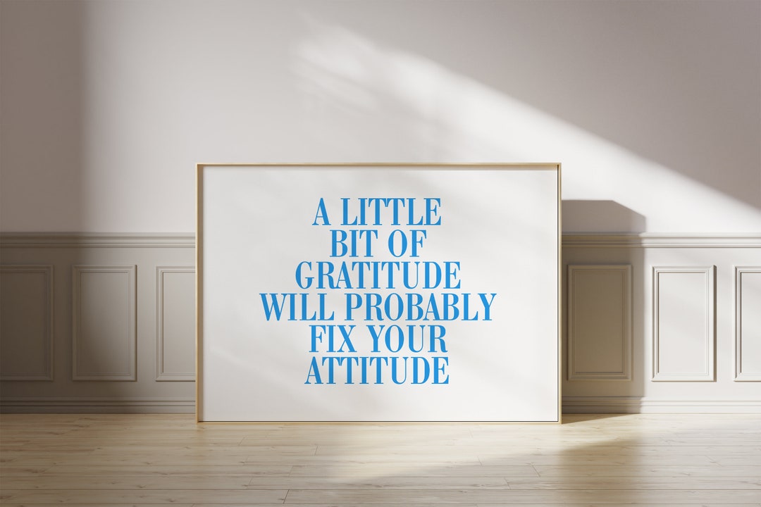 Quote Wall Posters, Gratitude Wall Art, Empowerment Art, Retro Decor ...