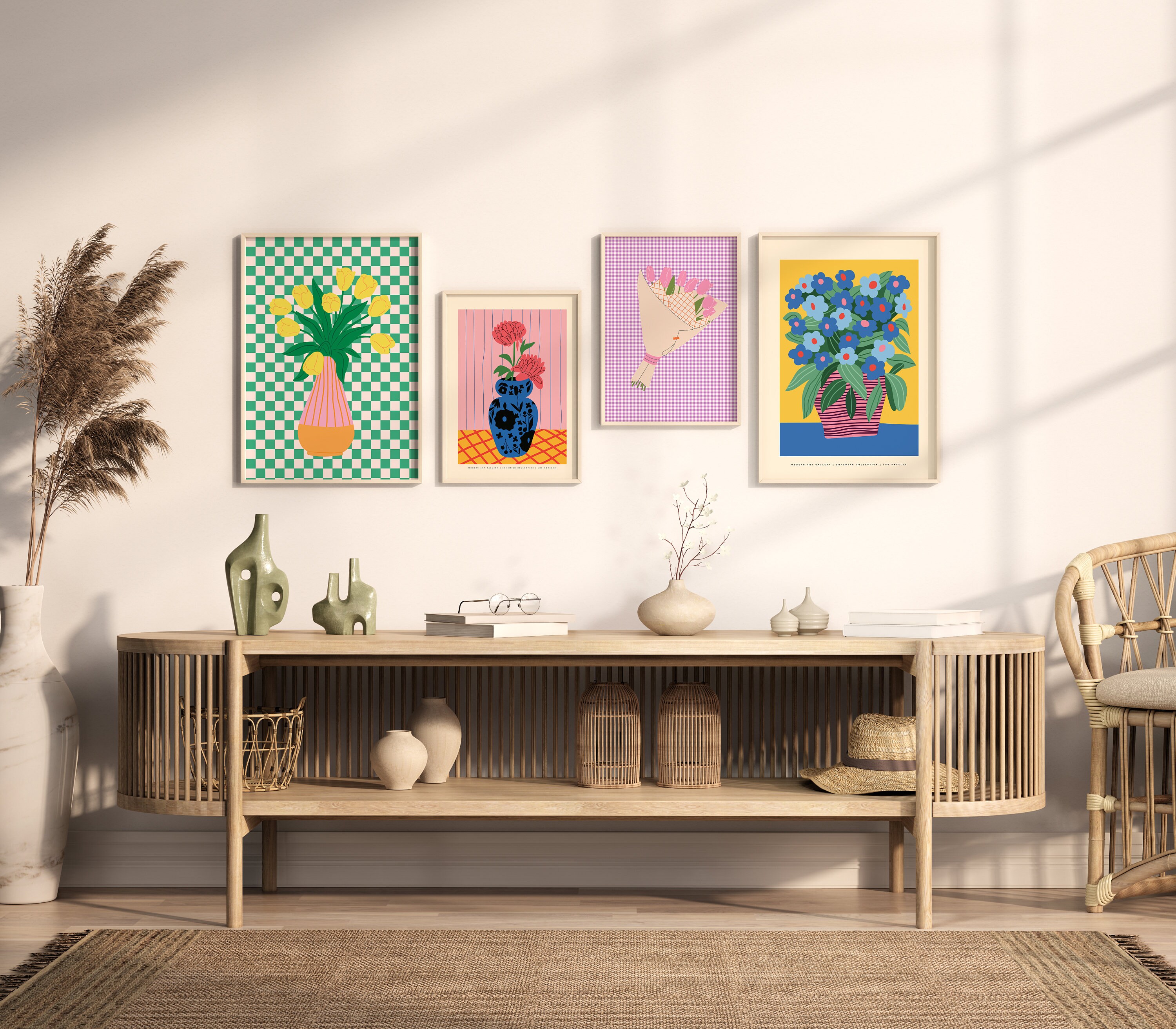 Funky Art Print Set - 15 Unique Digital Gallery Wall Prints for Home ...