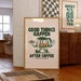 Good Things Happen After Coffee-digital Prints-retro Art Quote-office A ...