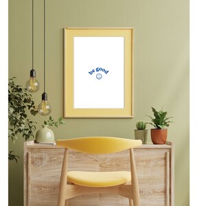 Be Good Art Print, Smiley Poster Wall Art, Smiley Face Wall Art ...