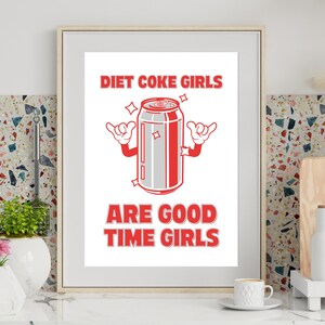 Diet Coke Digital Download-wall Print-retro-best Diet Coke Art-large ...