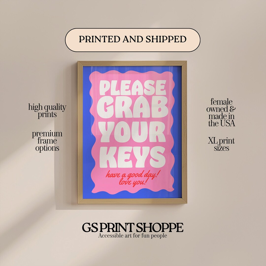 Grab Your Keys Vertical Art Print - Etsy