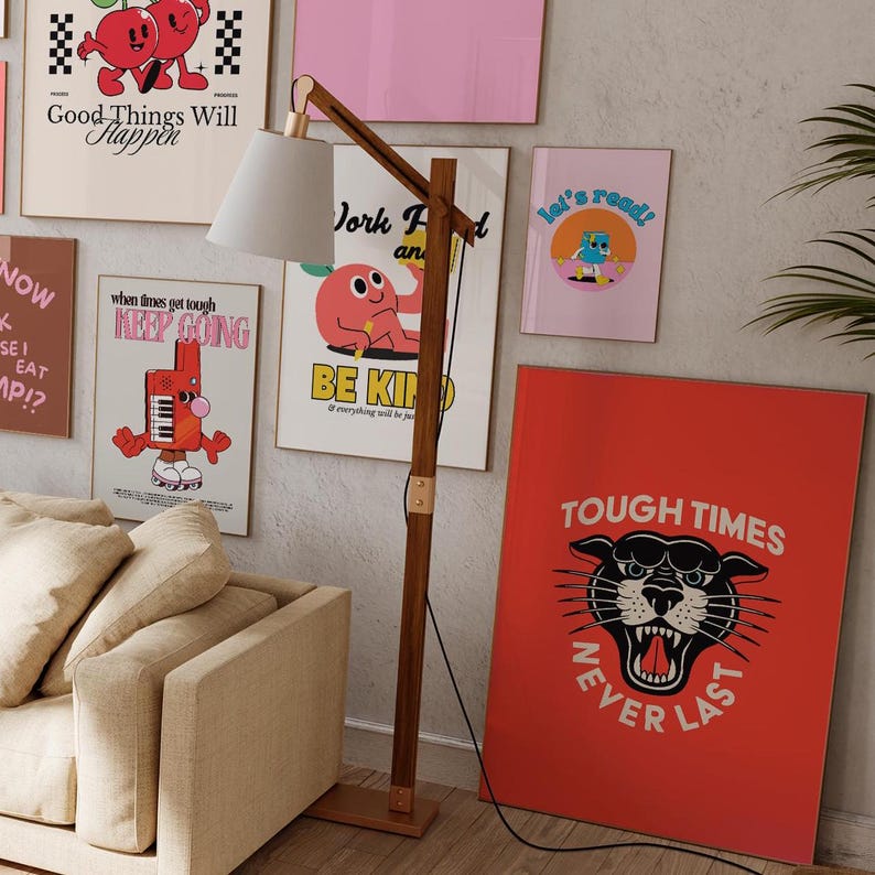 Kids' Playroom Poster Set: Retro Classroom Decor (digital Download) - Etsy