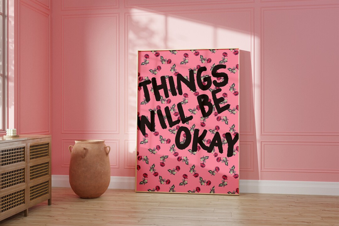 Digital Prints, Pink Art Print, Inspiration Prints, Gift for Friend ...