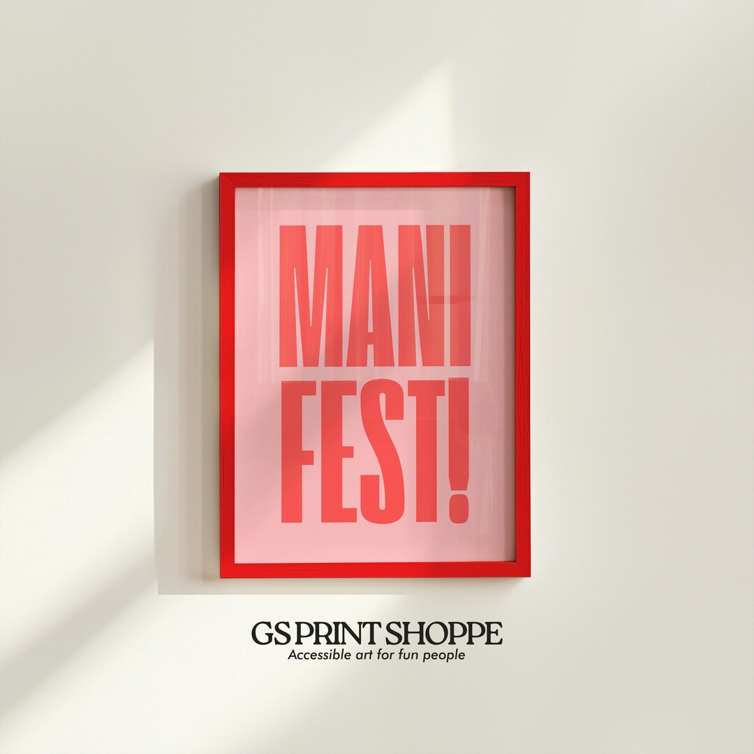 Manifest Art Print, Manifesting Posters, Inspirational Quote, Digital ...