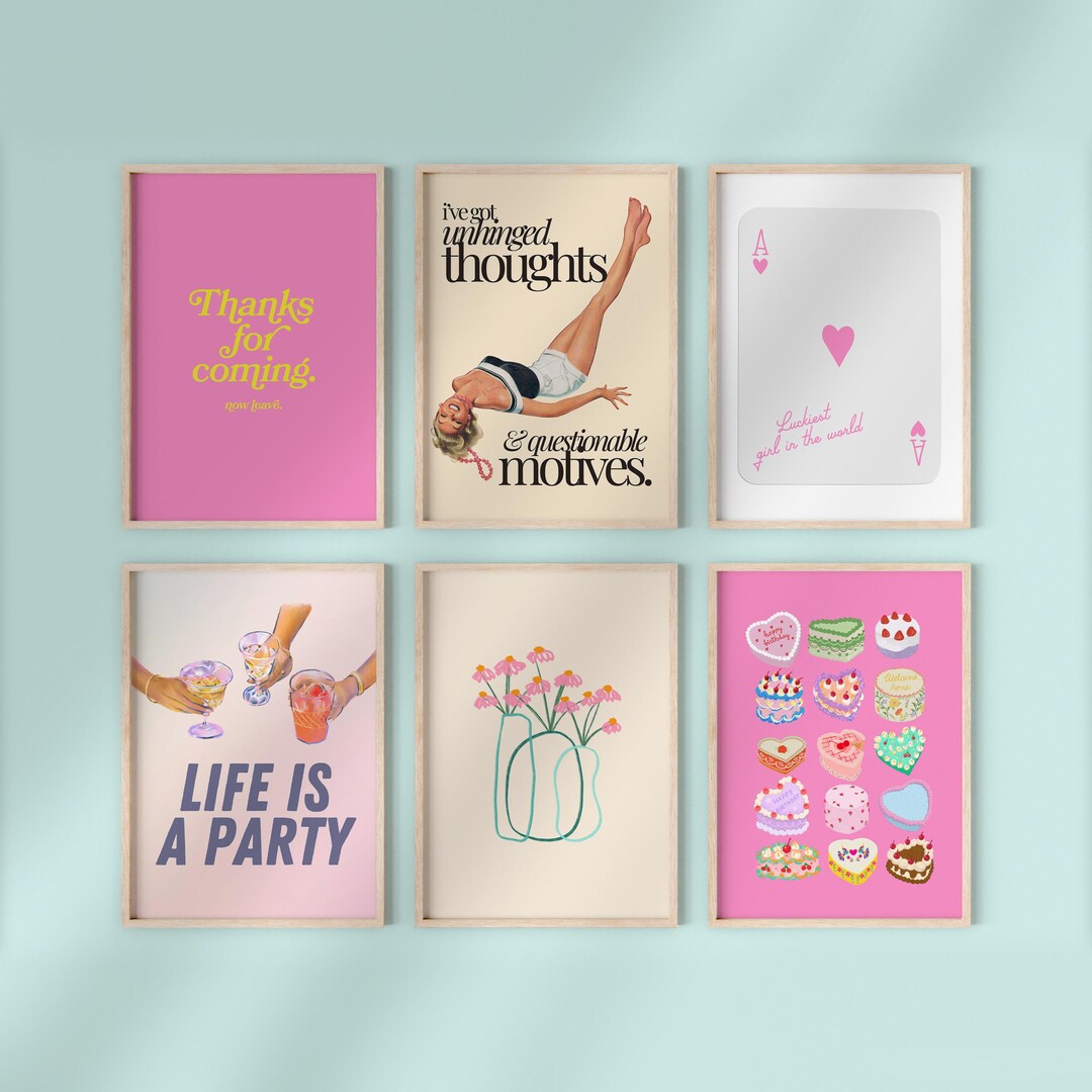 Gallery Wall Set, Vintage Eclectic, Printable Wall Art, Trendy Gallery ...