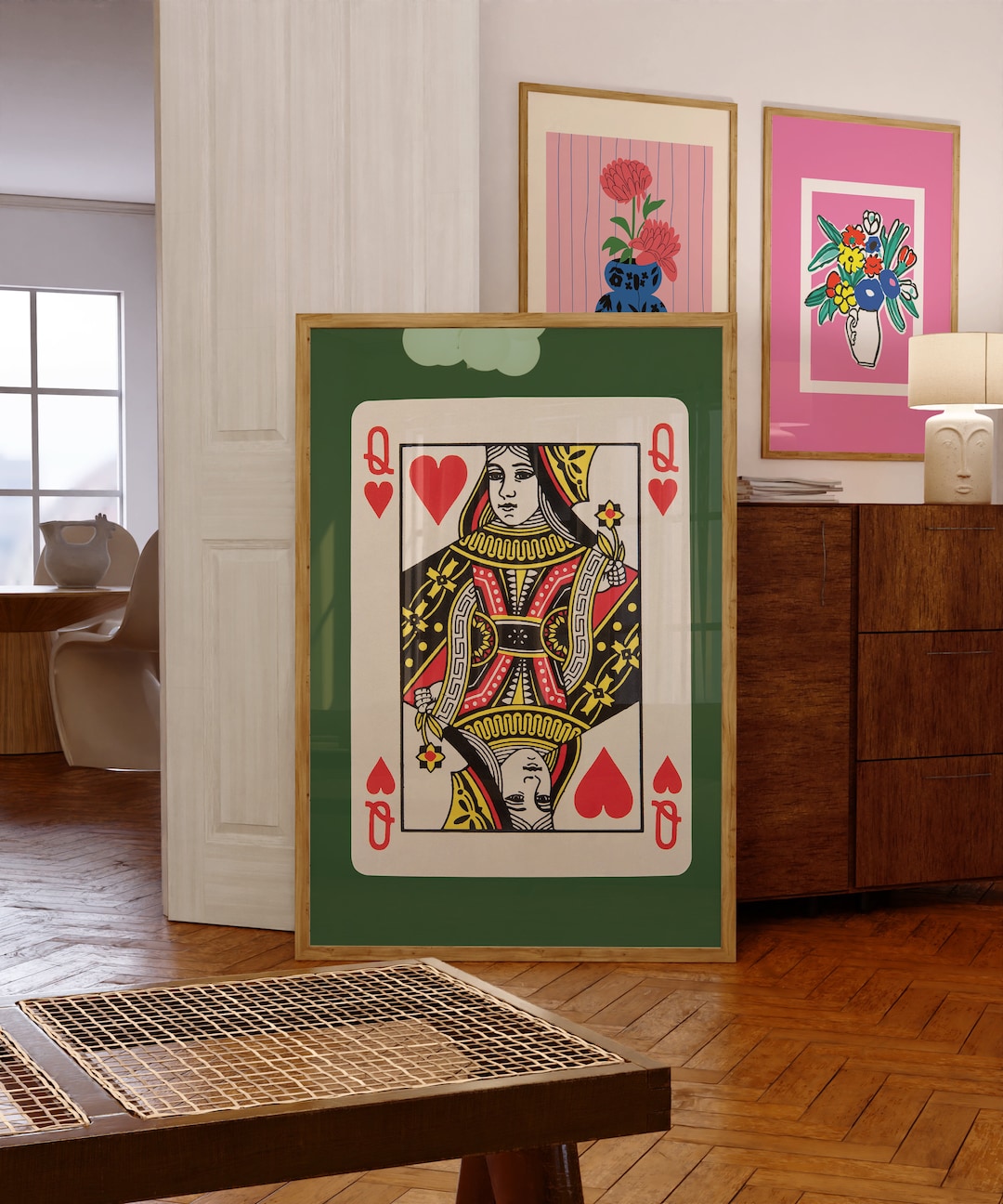 Queen Card Art-digital Download-wall Print-retro Art Print-queen of ...