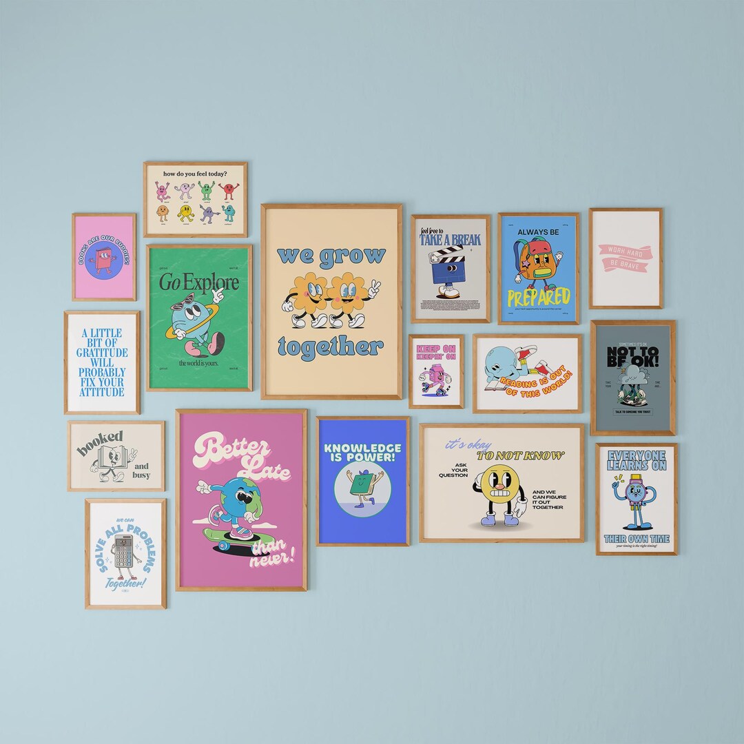 Classroom Art Prints: Kids Art Gallery Wall Bundle (digital Download ...