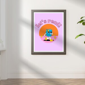 Let's Read Poster, Reading Decor, Digital Prints, Inspirational Art ...