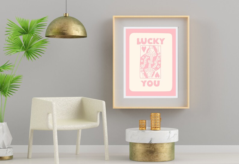 Lucky You Digital Download Wall Print Retro Print Funny - Etsy Lucky You Digital Download Wall Print Retro Print Funny - Etsy