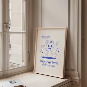 Take Your Time, Retro Quote, Digital Prints, Downloadable Art, Emotions ...