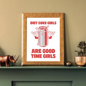 Diet Coke Digital Download-wall Print-retro-best Diet Coke Art-large ...