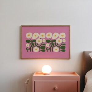 Floral Posters Set of 15, Pink & Blue Apartment Art Prints, Fun Dorm ...