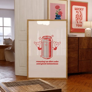 Diet Coke Art Print, Trendy Coke Art, Fun Coca Cola Art, Gift for Coke ...