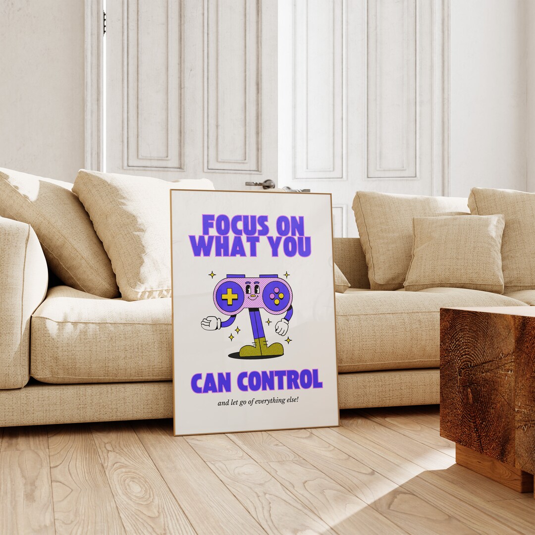 Retro Mental Health Poster, Things You Can Control, Therapy Office ...