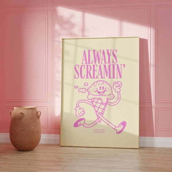 Ice Cream Poster - Etsy