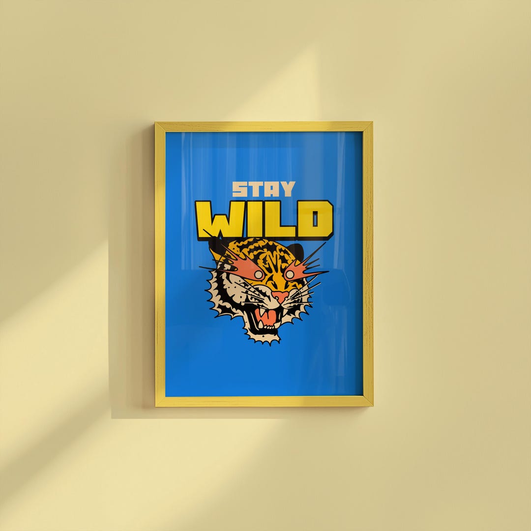 Digital Prints, Trendy Tiger Prints, Tiger Art Print, Funky Art Prints ...