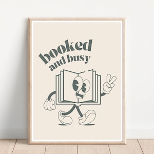 Classroom Art Decor-book Wall Art-retro-poster Print-booked and Busy ...