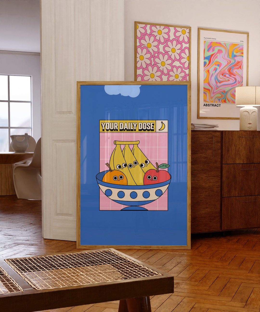 Fruit Cartoon Poster-digital Prints-wall Art-funny Food Art - Etsy