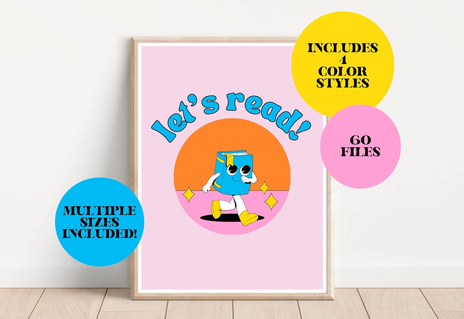 Let's Read Poster Reading Decor Digital Prints - Etsy