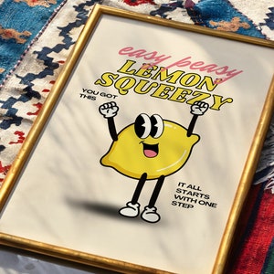 Easy Peasy Lemon Squeezy, Printable Classroom Poster, Digital Prints ...