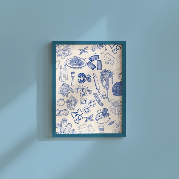 Blue Kitchen Art - Etsy