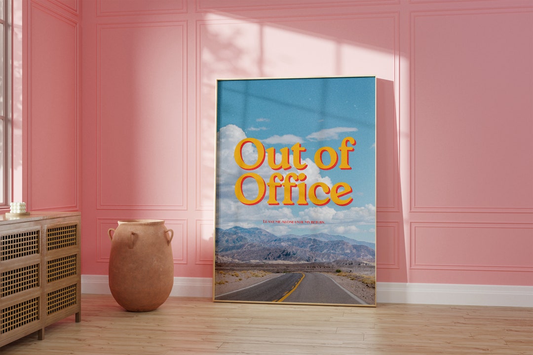 Out of Office, Mountains Poster, Vintage Art, Aesthetic Room Decor ...