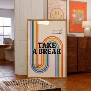 Take a Break-digital Download-wall Print-retro-downloadable Print ...