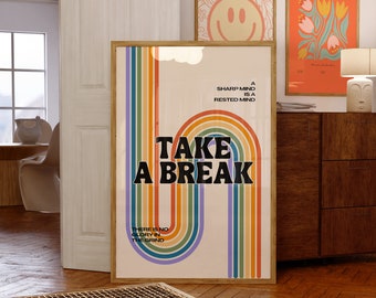 Take a Break Poster - Etsy