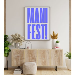 Manifest Art Print Manifesting Posters Inspirational Quote - Etsy