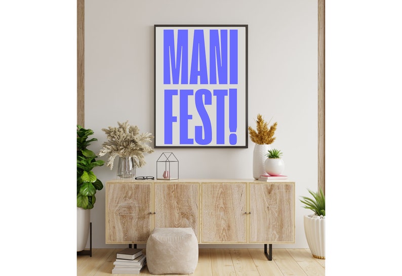 Manifest Art Print Manifesting Posters Inspirational Quote - Etsy