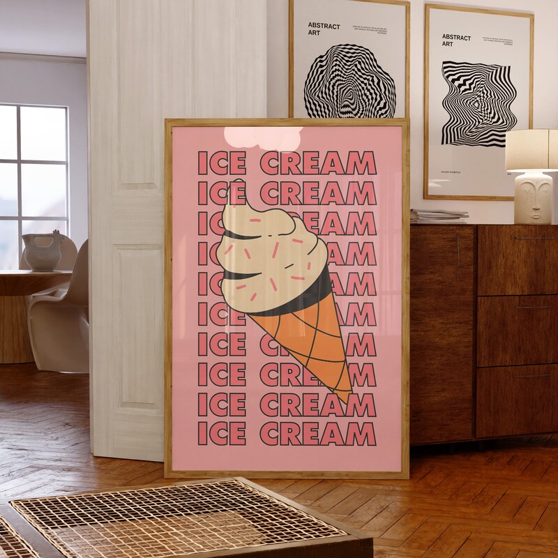 Ice Cream Poster - Etsy