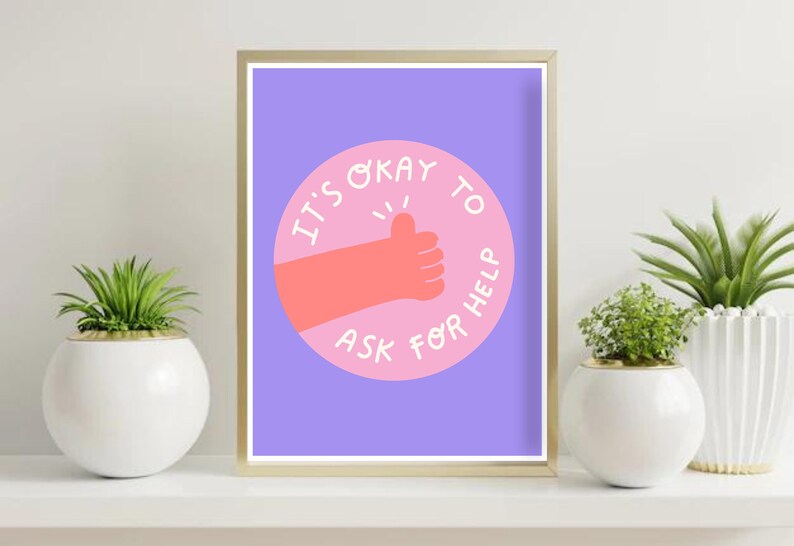Ask for Help-classroom Art Decor-digital Prints-wall Art - Etsy