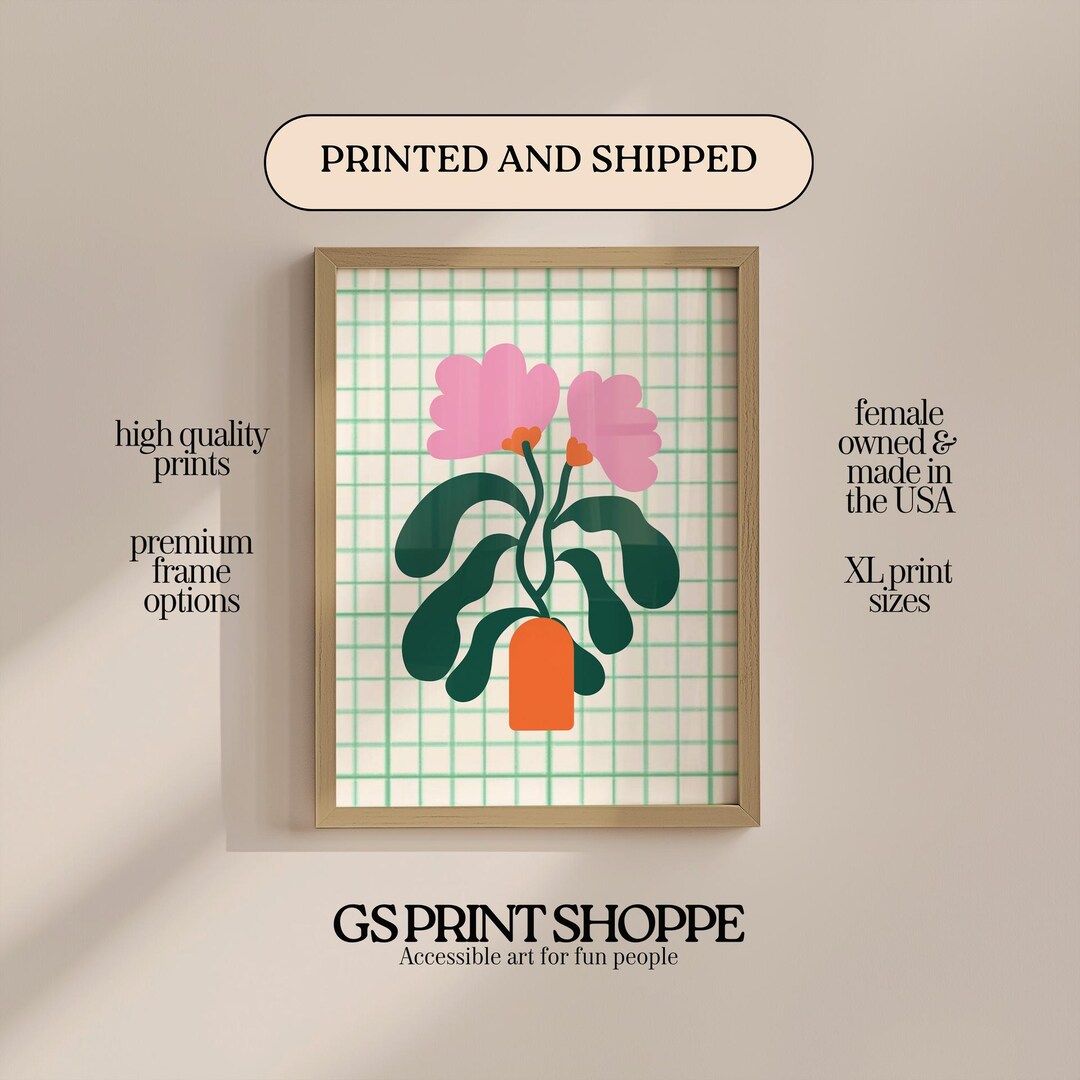 Green Checker Vertical Art Print - Etsy
