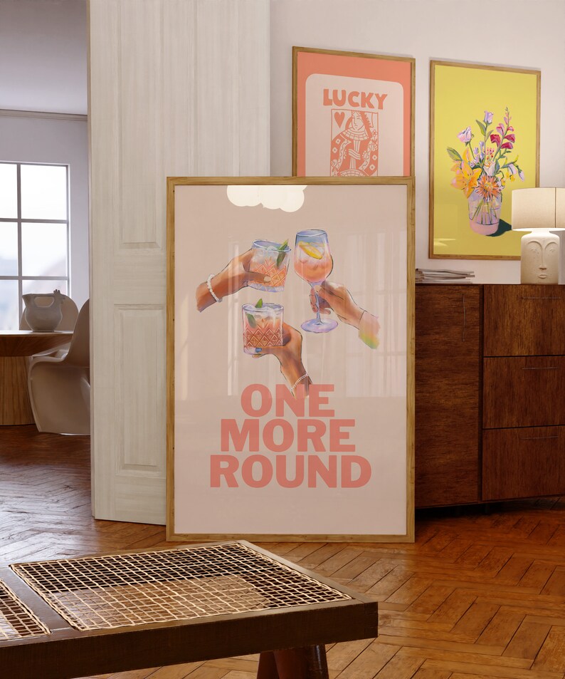 One More Round-digital Download-martini Art-retro Print-cheers - Etsy ...