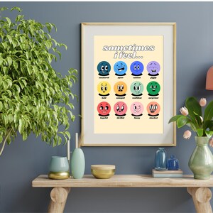 Emotions Wall Art, Retro Quote, Digital Prints, Wall Art, Digital ...