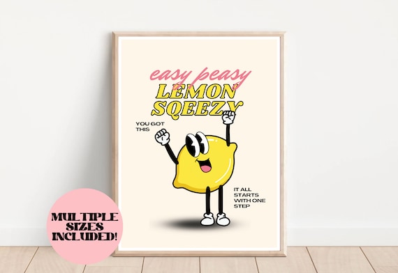 Easy Peasy Lemon Squeezy Printable Classroom Poster Digital - Etsy Canada