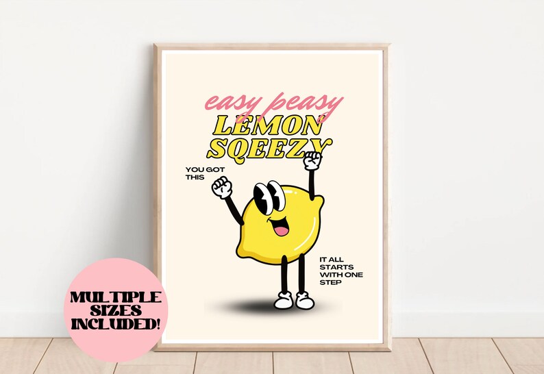 Easy Peasy Lemon Squeezy Printable Classroom Poster Digital - Etsy Canada