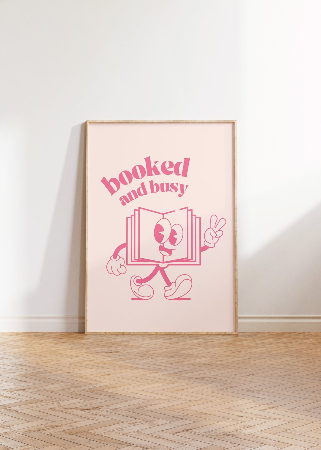 Booked and Busy Retro Quote Digital Prints Art Downloadable - Etsy